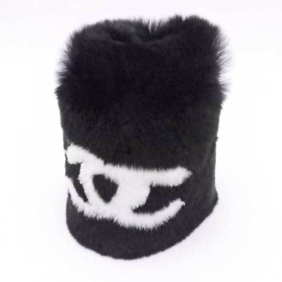 CHANEL | Jewelry | Chanel Chanel Bracelet Here Mark Rabbit Fur Black ...